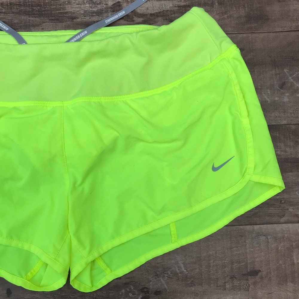 Nike Women’s Bright Yellow Running Shorts - Gem